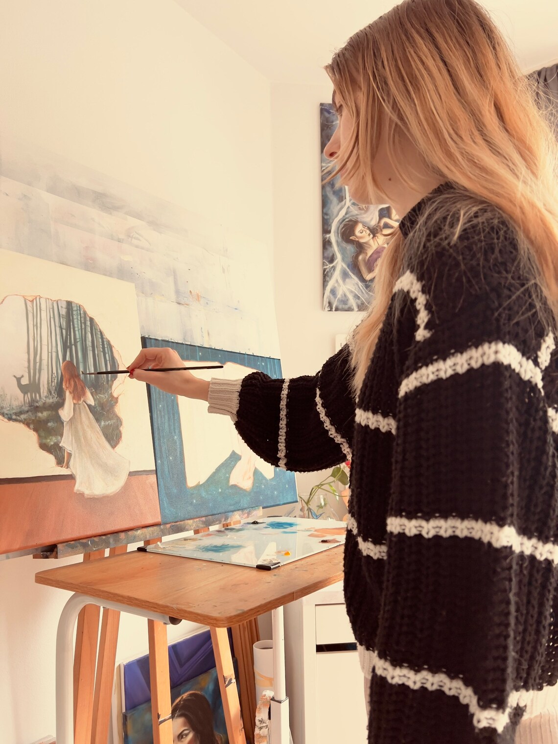 Escape Original Canvas Oil Painting Fantasy Art Booktok Escapism ...