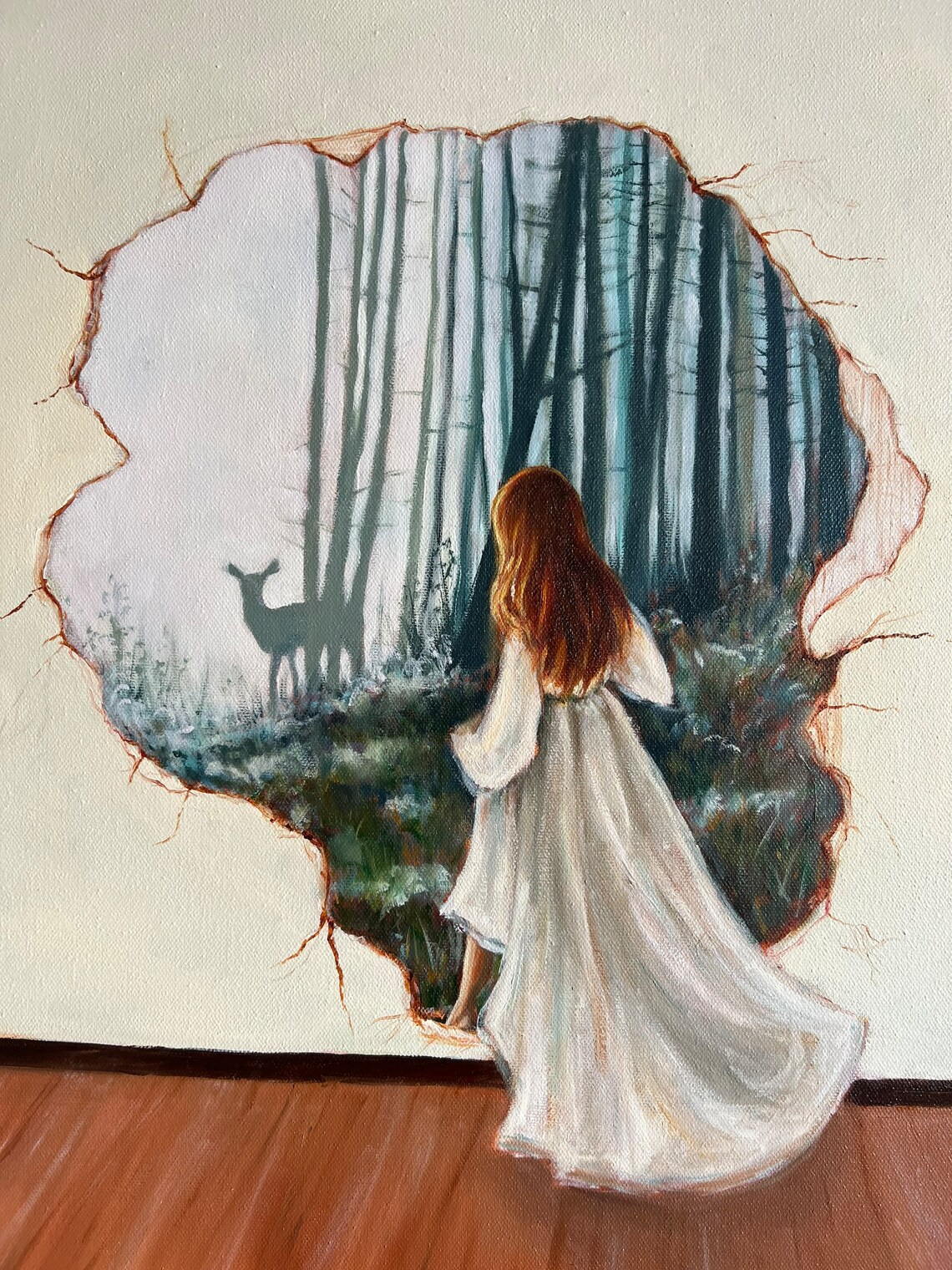 Escape Original Canvas Oil Painting Fantasy Art Booktok Escapism ...