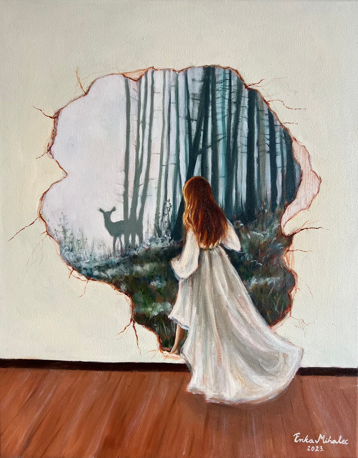 Escape Original Canvas Oil Painting Fantasy Art Booktok Escapism ...