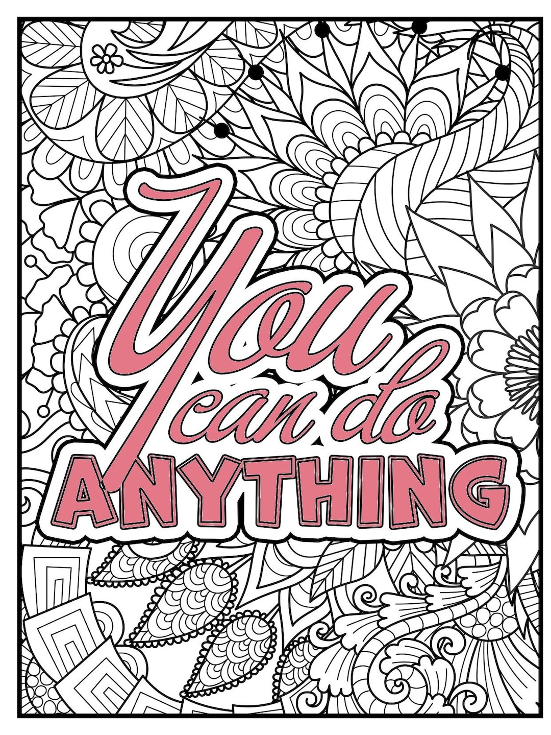 Self Encouragement Coloring Pages - Etsy