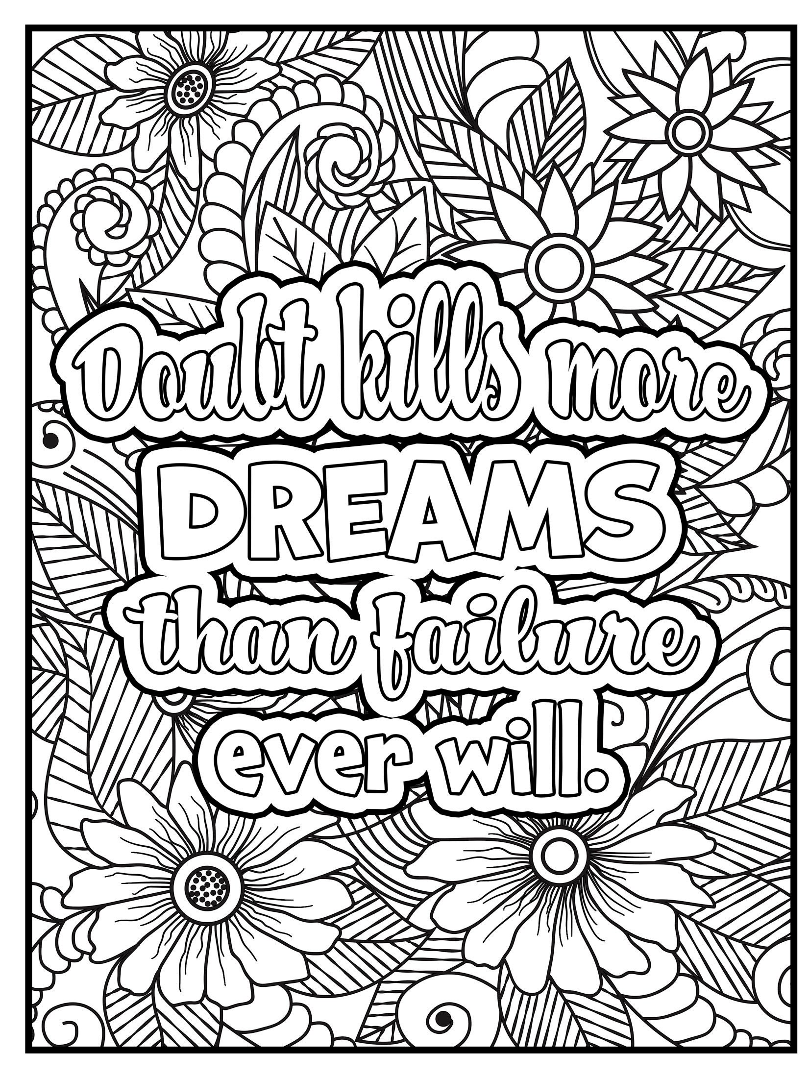Self Encouragement Coloring Pages - Etsy Canada