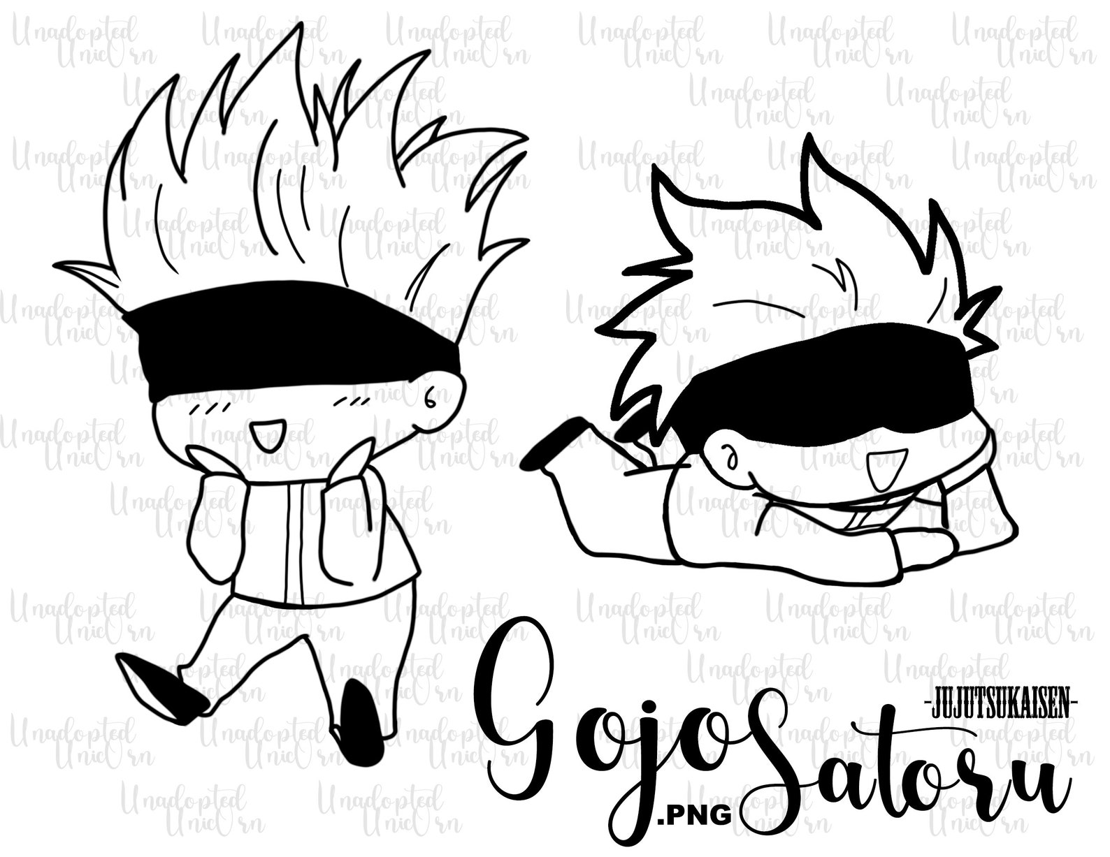 Gojo Satoru Chibi PNG / Jujutsu Kaisen / Instant Download / | Etsy