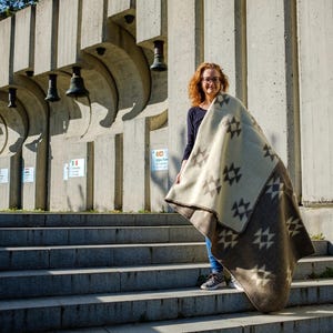 Warm Thick Soft 100% Undyed Raw New Pure Wool Blanket - Natural Ivory ...