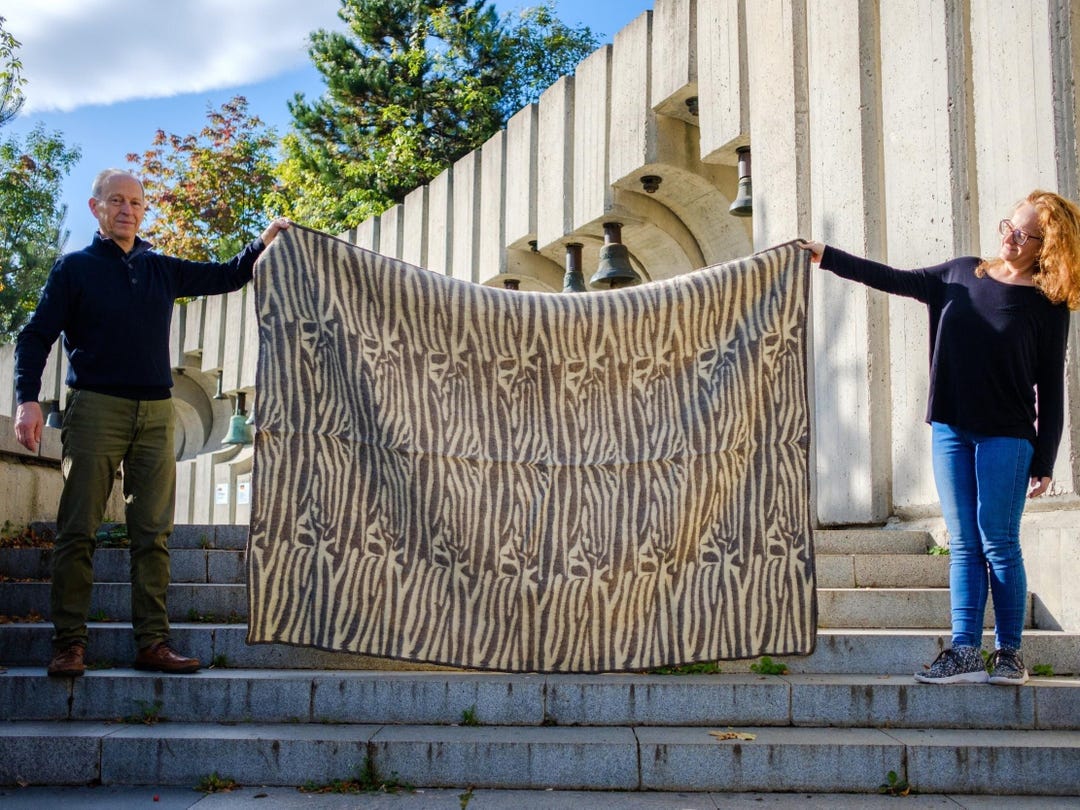 Warm Thick Soft 100% Undyed Raw New Pure Wool Blanket - Natural Ivory ...