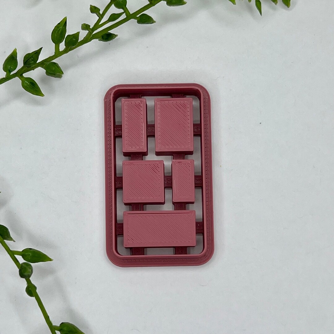 Rectangle Bookshelf Cutter | 5 Sizes | Embossed Clay Cutter | Bookcase ...