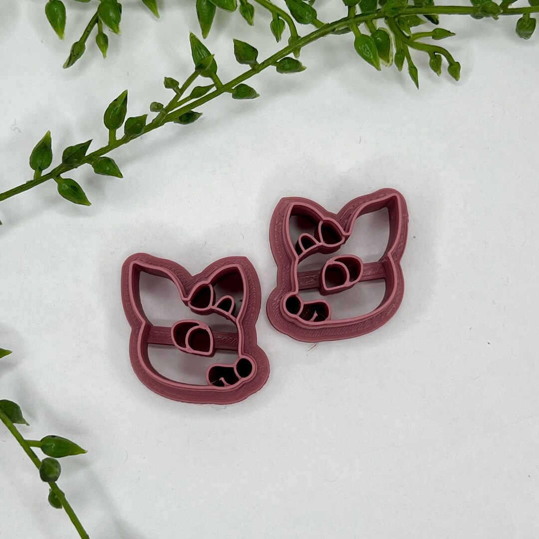 Reindeer Clay Cutter | Mirrored Set | Holiday Polymer Clay Cutters ...
