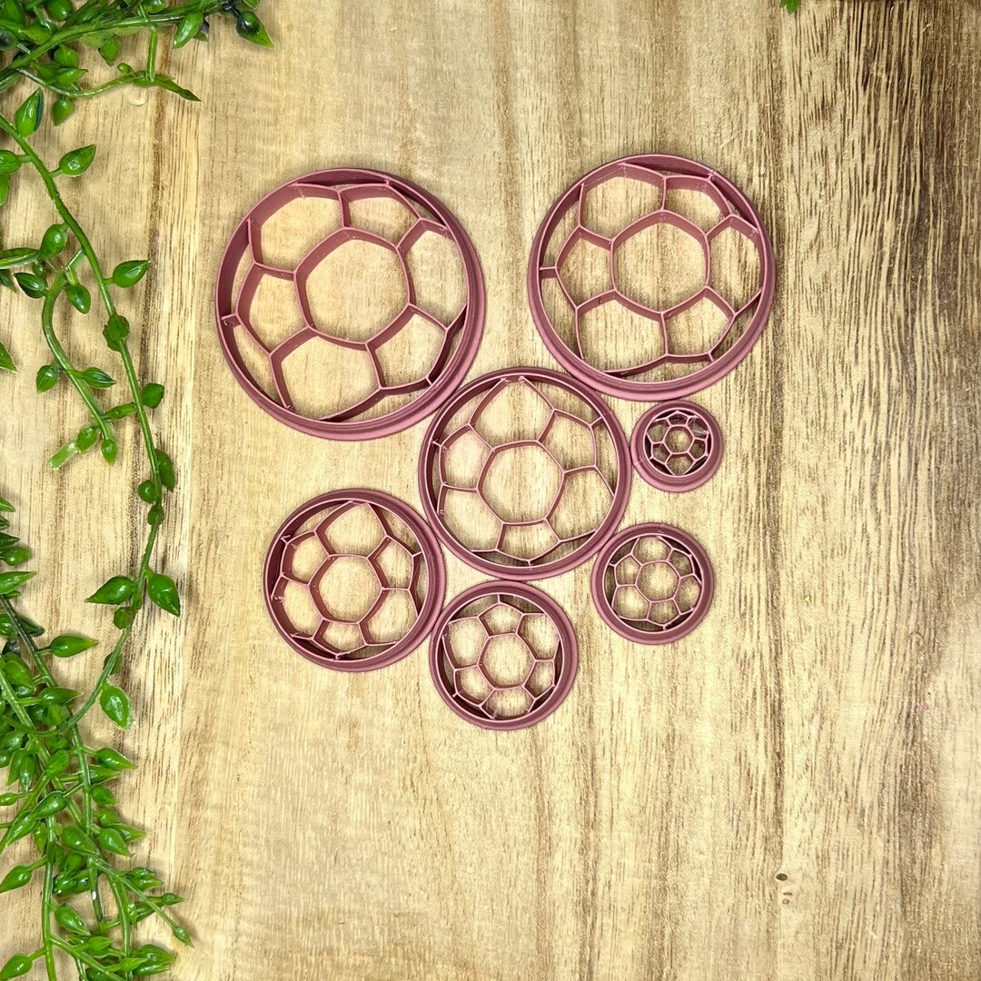 Soccer Ball #2 Clay Cutter | Sports Clay Cutter Set | Earring Cutters ...