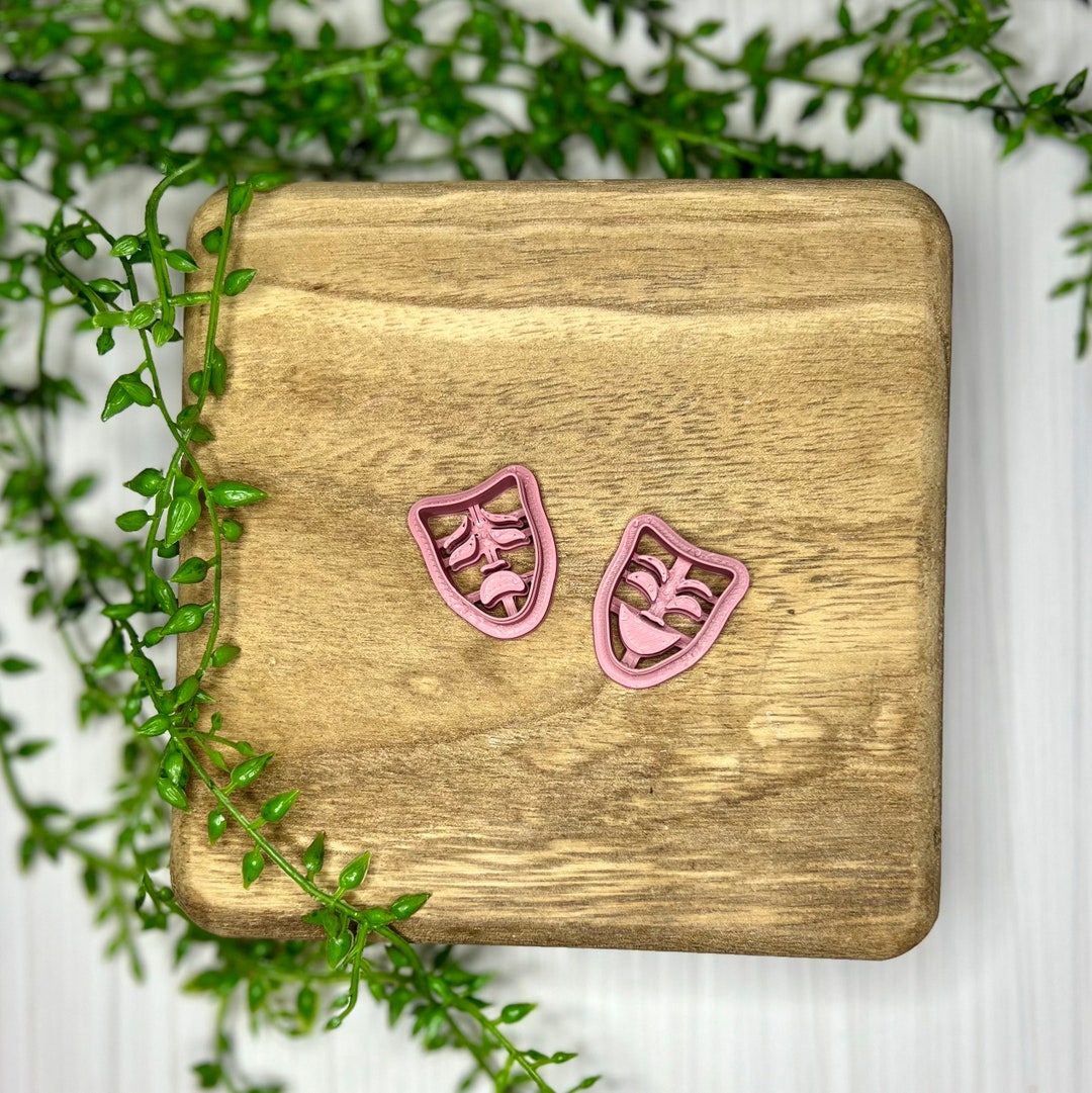 Drama Mask Clay Cutter | Theater Comedy and Tragedy Mask Set | Greek ...