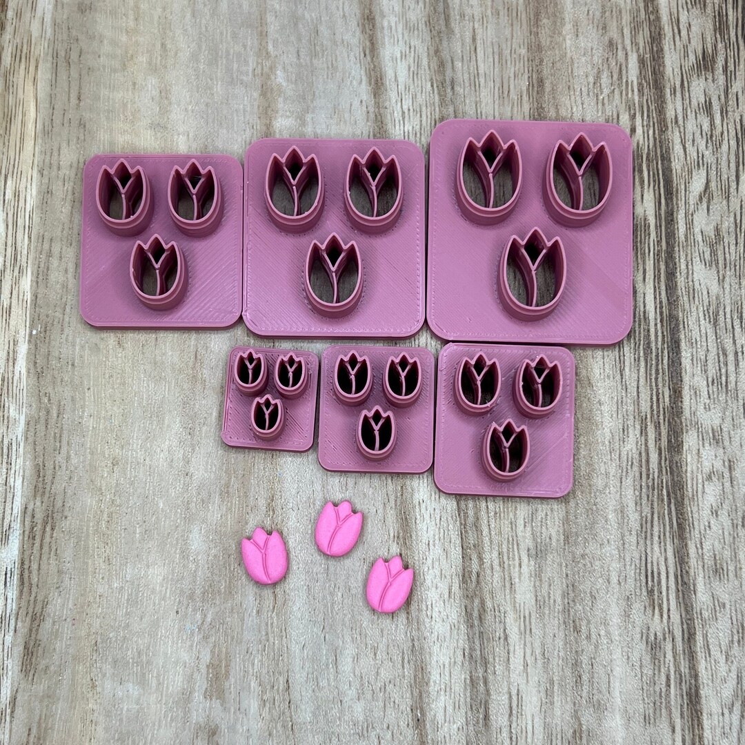 Micro & Mini Tulips Clay Cutter | Floral Set | Valentine’s Day | Micro ...