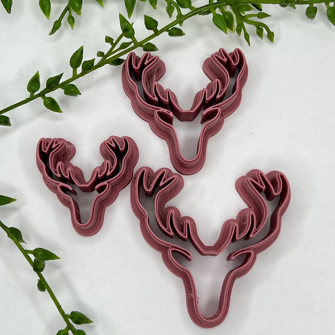 Deer Head Clay Cutter | Wild Animal Cutter | Boho Cutter | Antler ...
