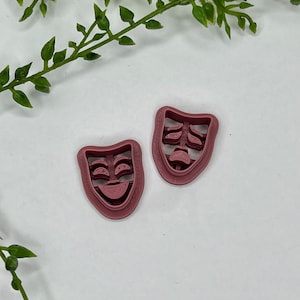 Drama Mask Clay Cutter | Theater Comedy and Tragedy Mask Set | Greek ...