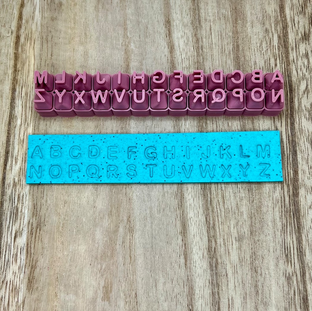 Alphabet Clay Stamp Set | Uppercase Stamp Set | Multiple Sizes ...