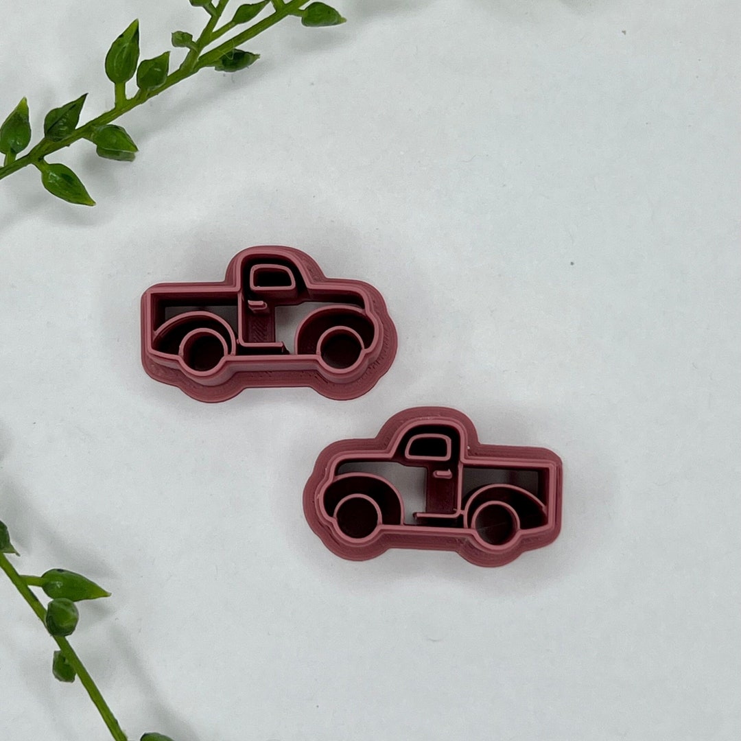 Mirrored Truck Clay Cutter Set | Winter | Autumn | Embossing Polymer ...