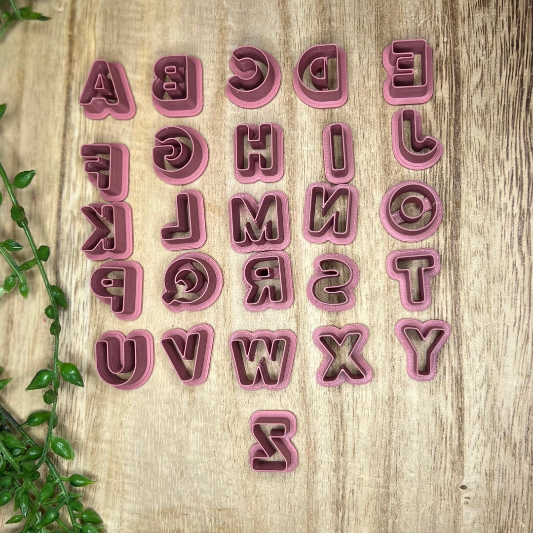 Alphabet Set Letter Clay Cutter Half Inch Single Letter Full Set ...
