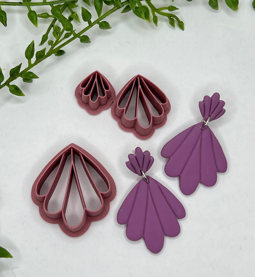Scalloped Fan Clay Cutter | Detailed | Embossing Polymer Clay Tools - Etsy
