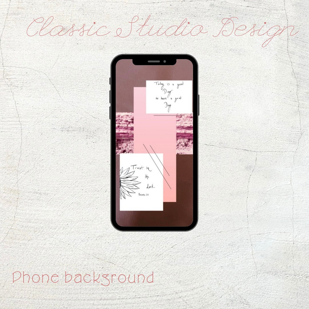 Pink Collage Phone Background | Pink, Black, and White Scripture and ...