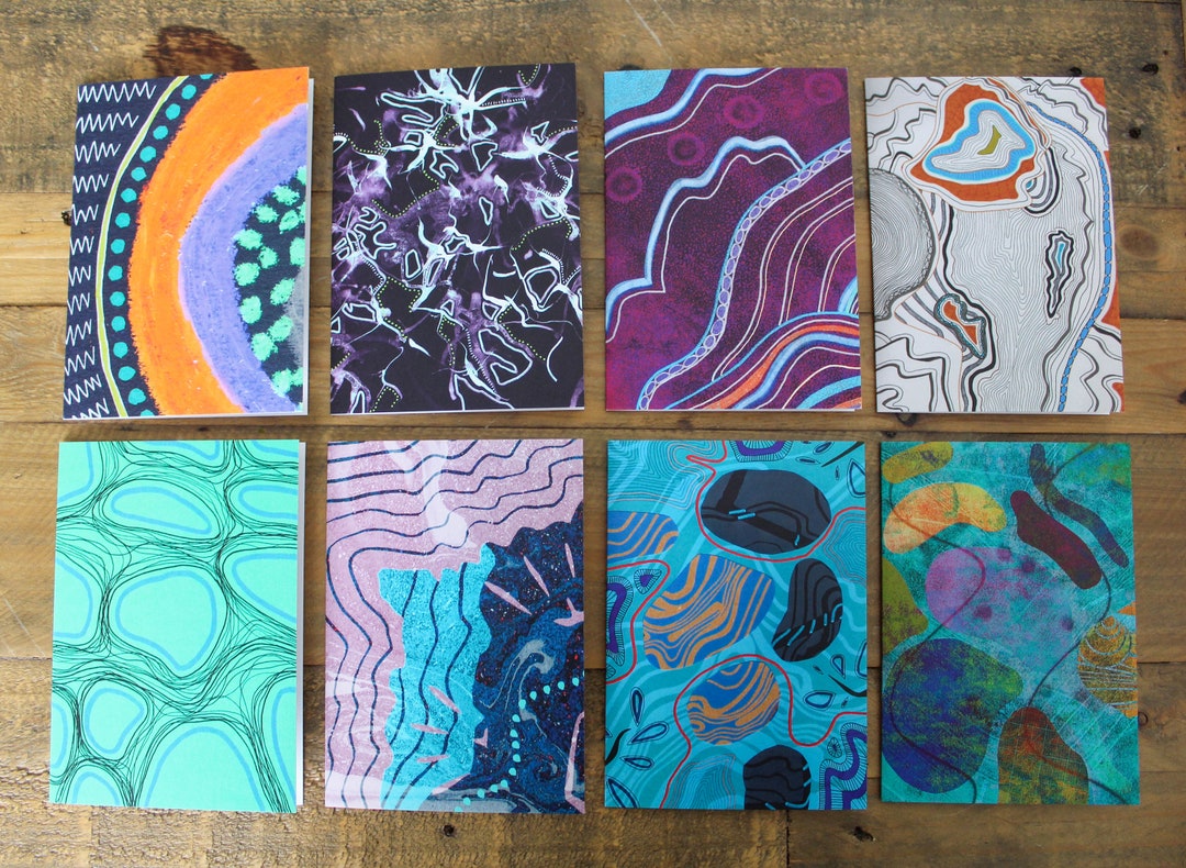 Abstract Greetings Cards, Original Artwork, A6 Cards, Nature Inspired ...