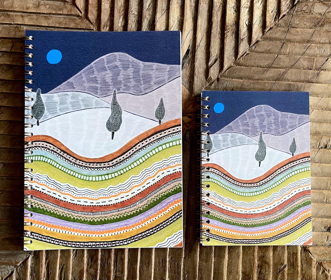 Foundation Notebook, A5/A6, Lined/blank, Soil Trees Nature Art Print - Etsy