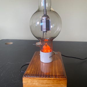 Eimac Oversized Vacuum Tube Night Light / Accent Light With Golden Oak ...