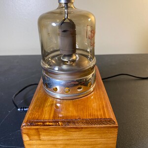 Eimac Industrial Vacuum Tube Night Light / Accent Light With Golden Oak ...