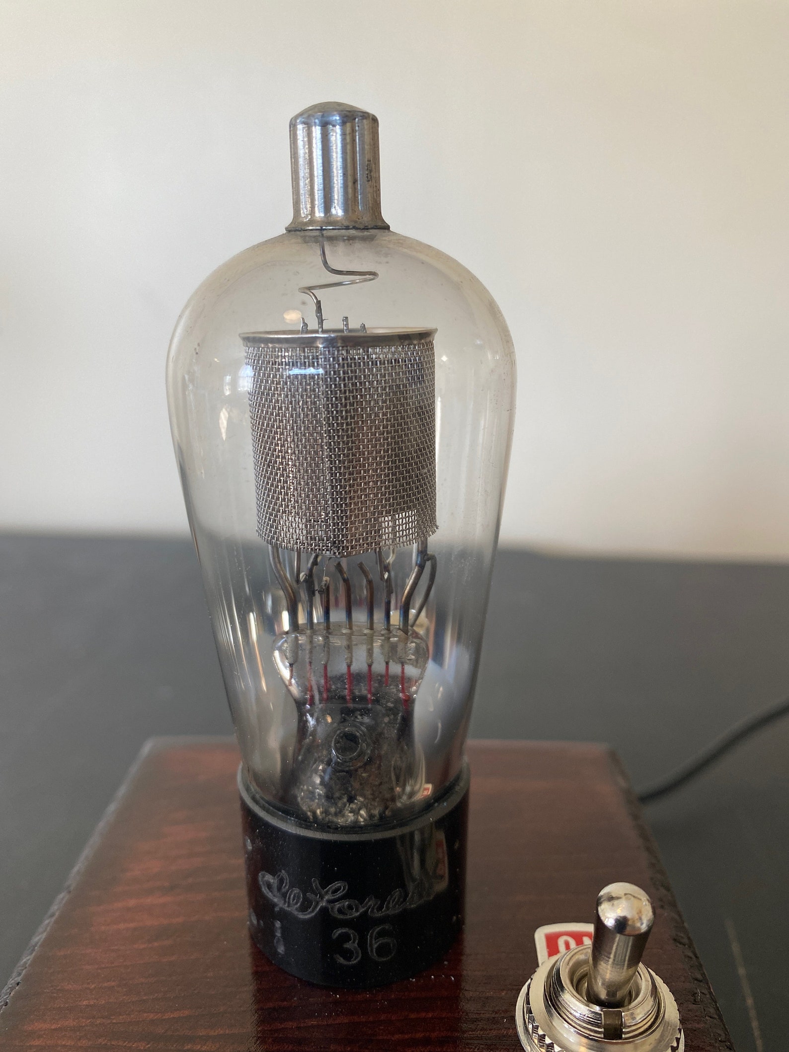 Deforest Vacuum Tube Night Light / Accent Light With Mahogany Color ...