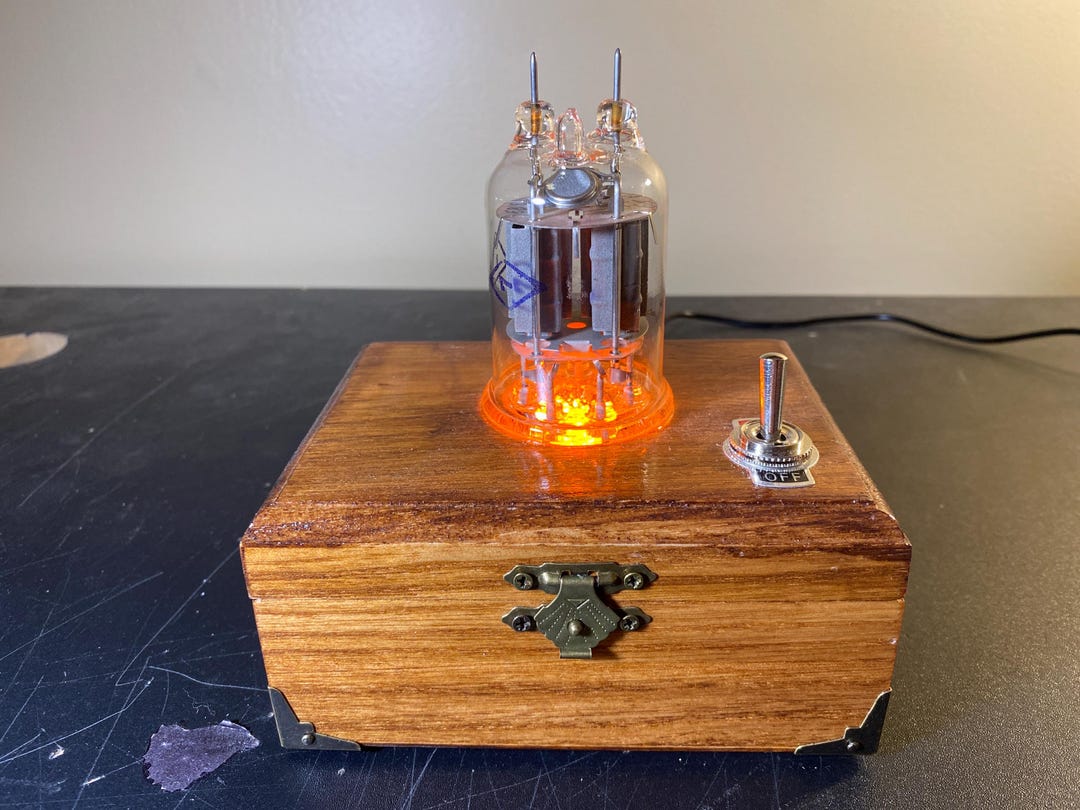 Soviet Russian Vacuum Tube Night Light Golden Oak Color, Corner ...