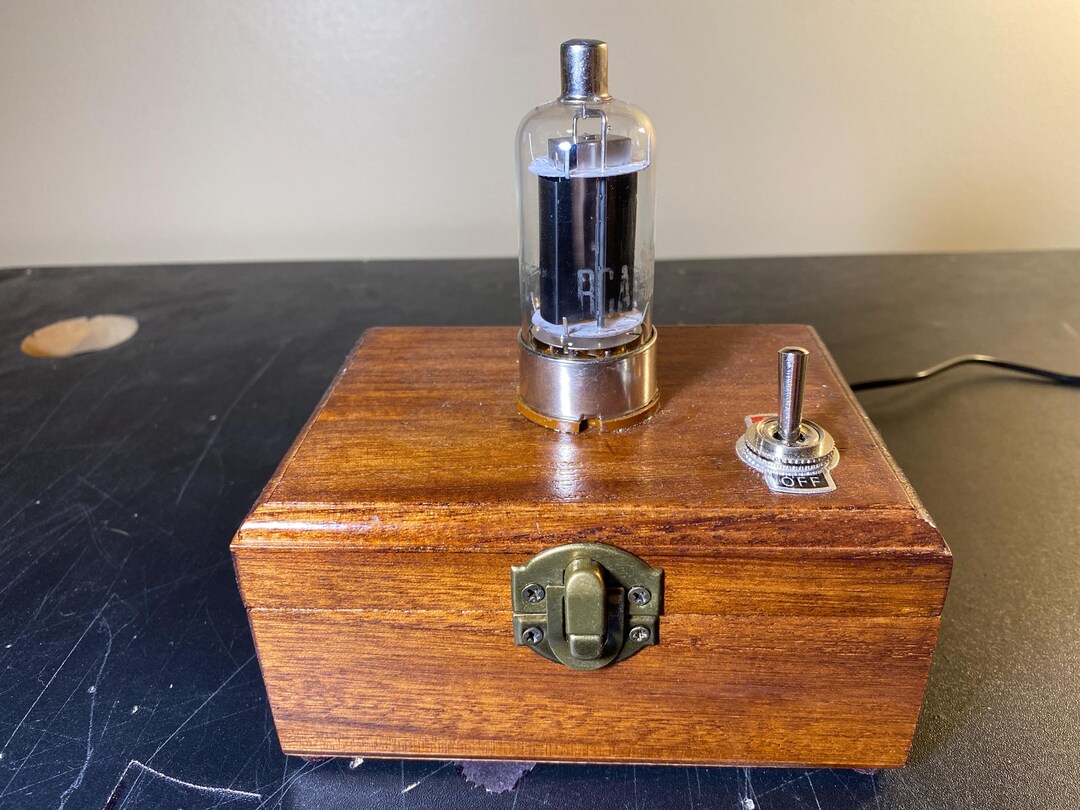 RCA Vacuum Tube Night Light Golden Oak Color and Yellow Leds - Etsy