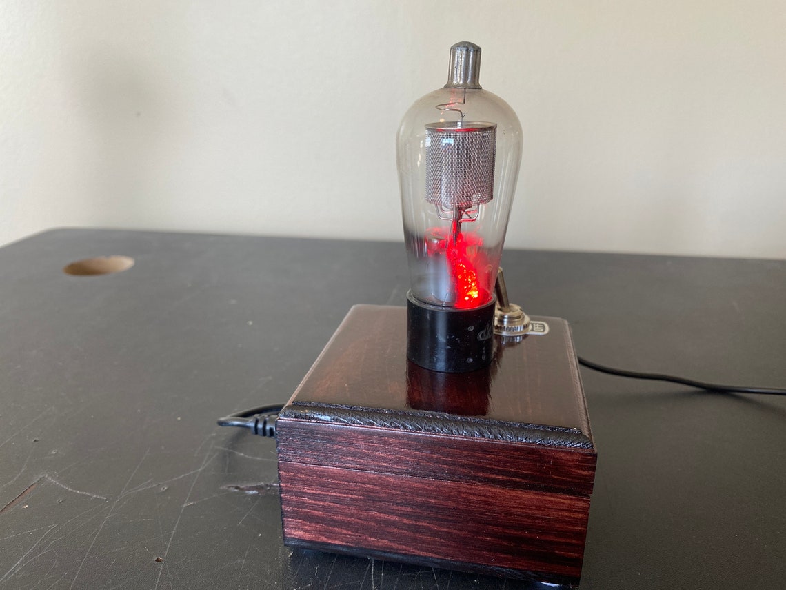 Deforest Vacuum Tube Night Light / Accent Light With Mahogany Color ...