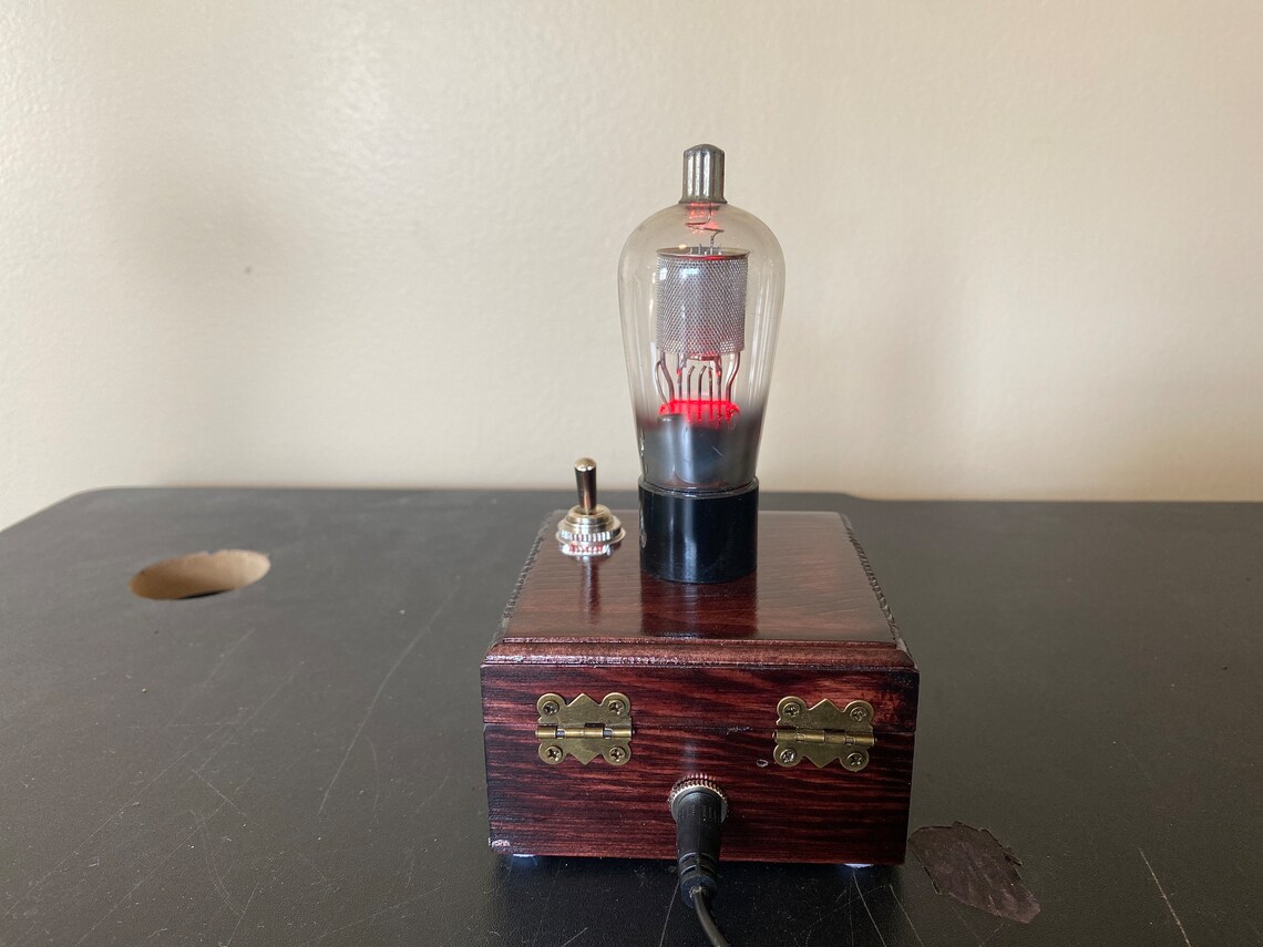 Deforest Vacuum Tube Night Light / Accent Light With Mahogany Color ...