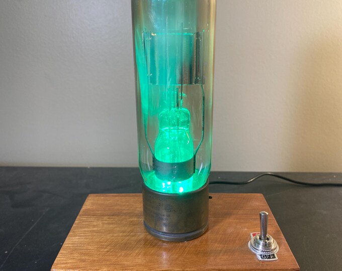 Oversized Steampunk Style Vacuum Tube Nightlight in Golden Oak With ...