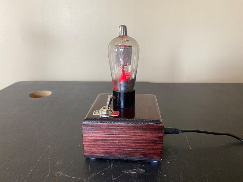 Deforest Vacuum Tube Night Light / Accent Light With Mahogany Color ...