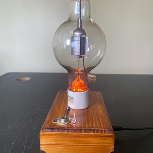 Eimac Oversized Vacuum Tube Night Light / Accent Light With Golden Oak ...