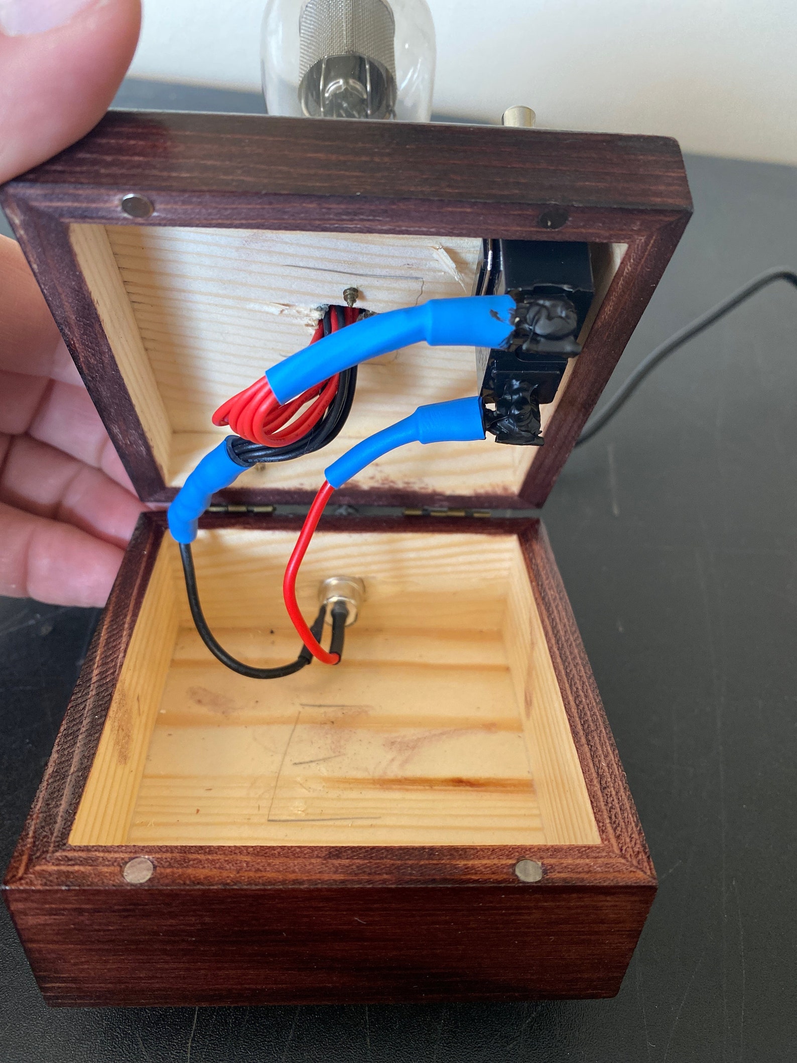 Deforest Vacuum Tube Night Light / Accent Light With Mahogany Color ...