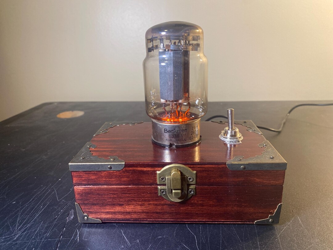 Steampunk Style Beckman Vacuum Tube Nightlight, Mahogany Color Box ...