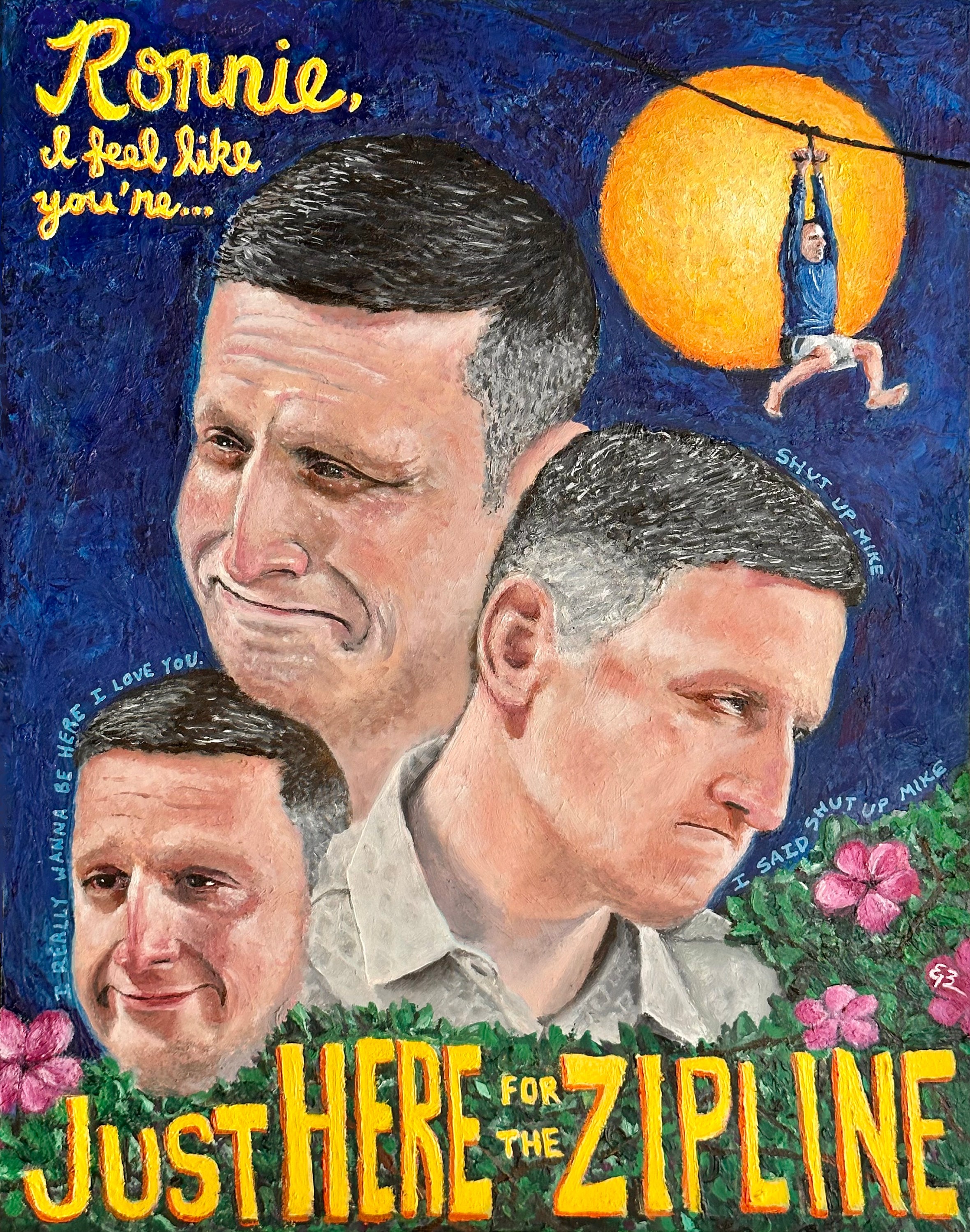 Just Here for the Zipline - Oil Paint Print - I Think You Should Leave ...