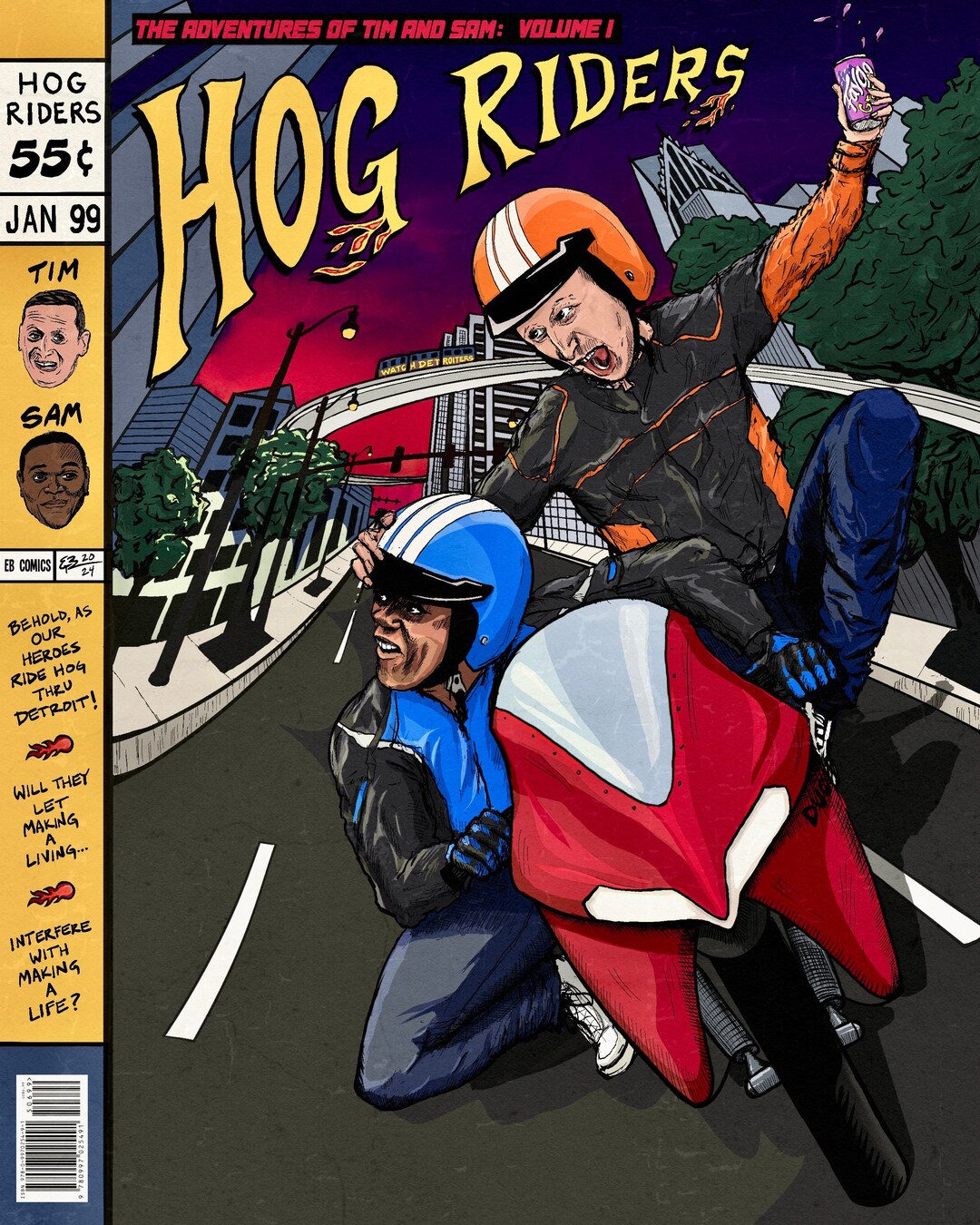 Hog Riders - Digital Art Print - Detroiters - Art Print - Fan Art ...