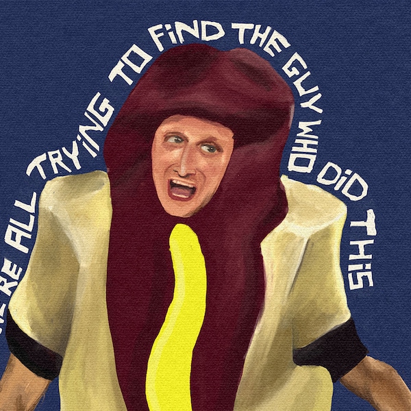 Tim Robinson Hot Dog - Etsy UK
