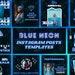 Blue Neon Instagram Post Template | Editable Instagram Business Post ...