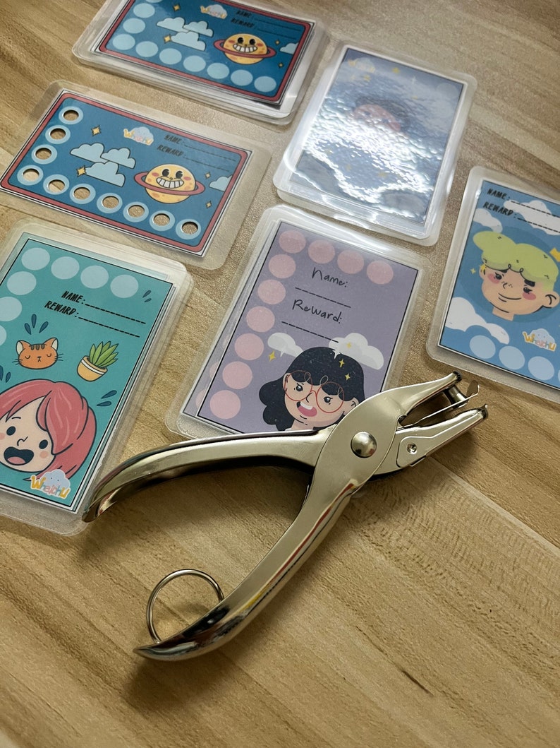 Reward Card Encouragement Punch Card Reward Tracker Incentive Card Gift ...