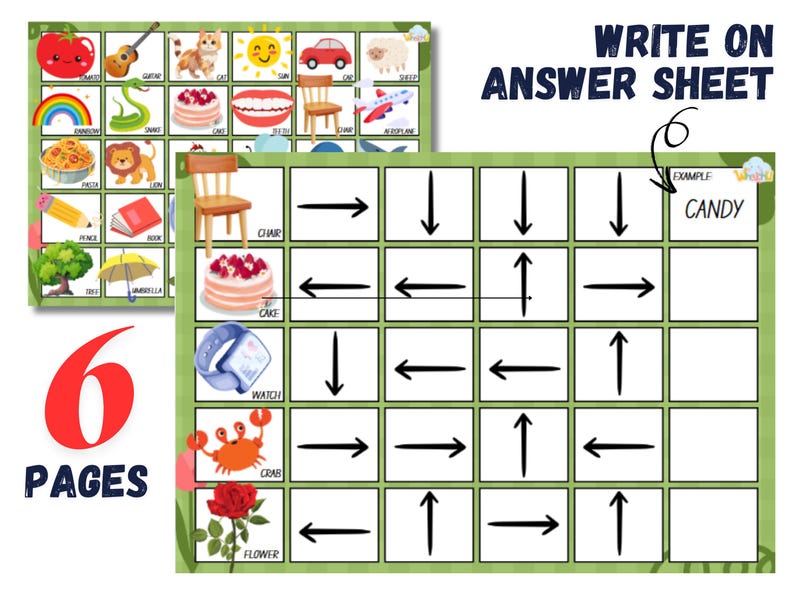 Kids Direction Activity Worksheets | Left Right up Down Printable ...