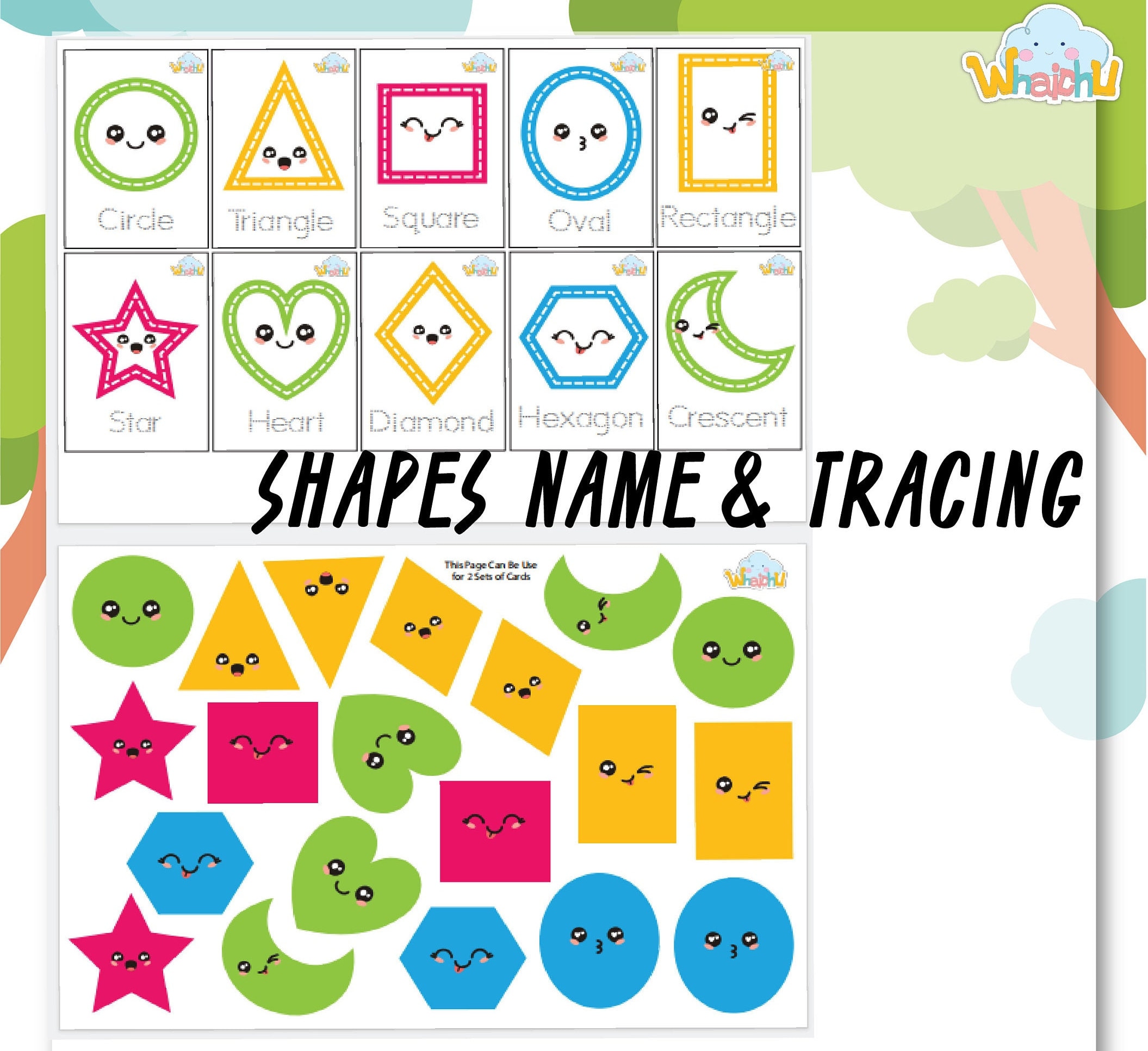 Shape Activity Printable Shapes Matching Shapes Tracing Learn Shape ...