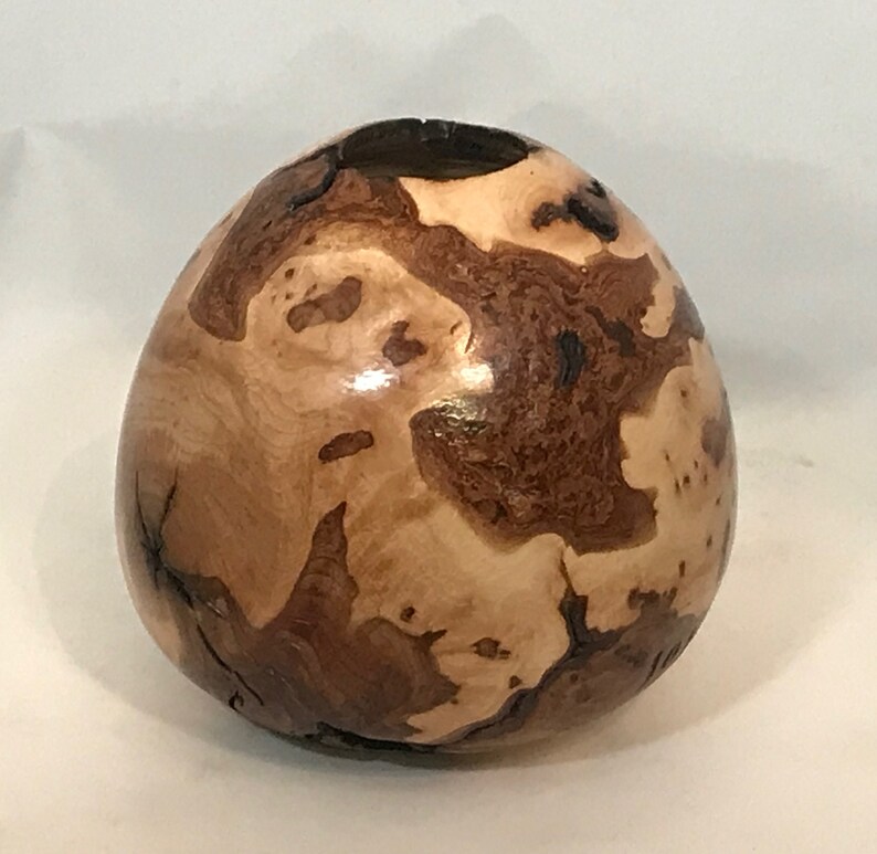 Turned Maple Burl With Natural Bark Inclusions - Etsy