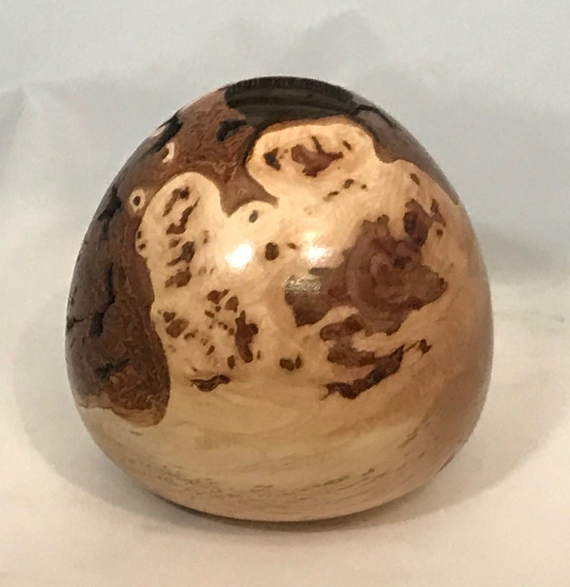 Turned Maple Burl With Natural Bark Inclusions - Etsy
