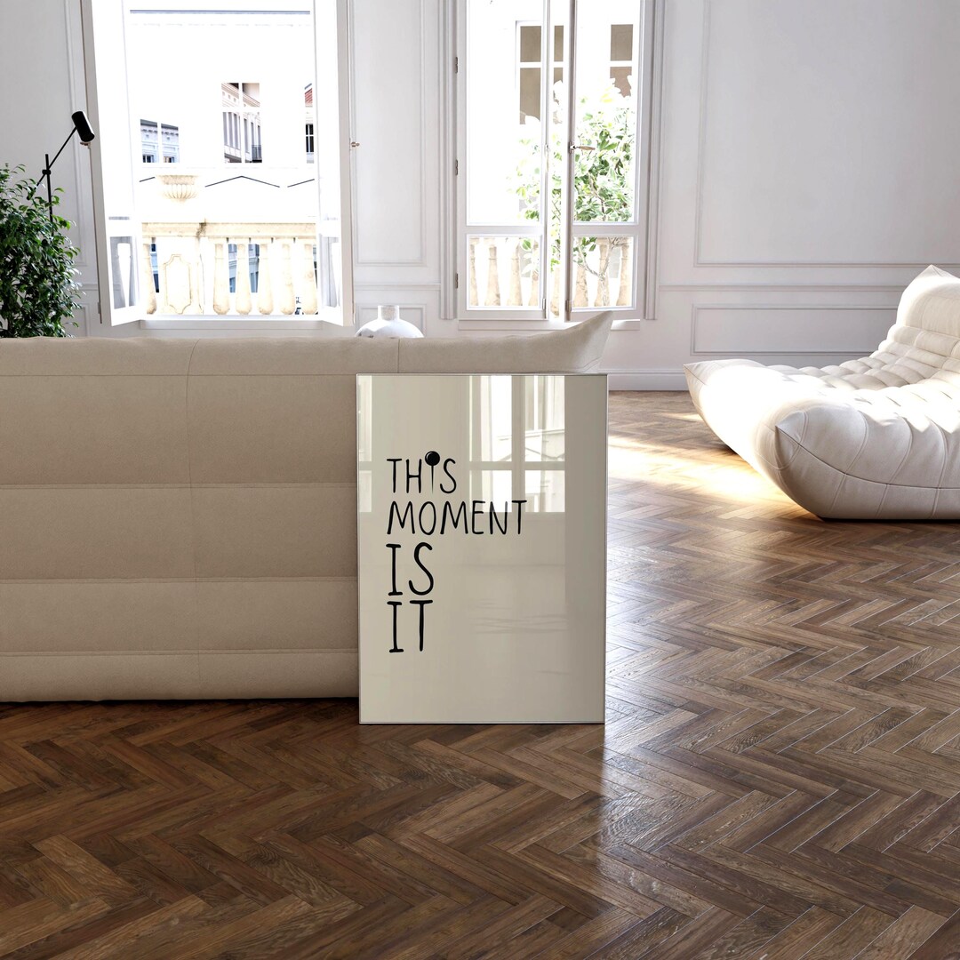 THIS MOMENT Digital Download | Printable Modern Wall Art | Minimalist ...