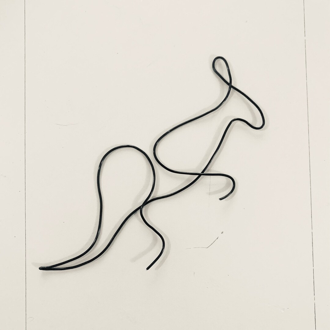 KANGAROO Safari Wire Animal Silhouette Wire Line Art, Decoration Boho ...