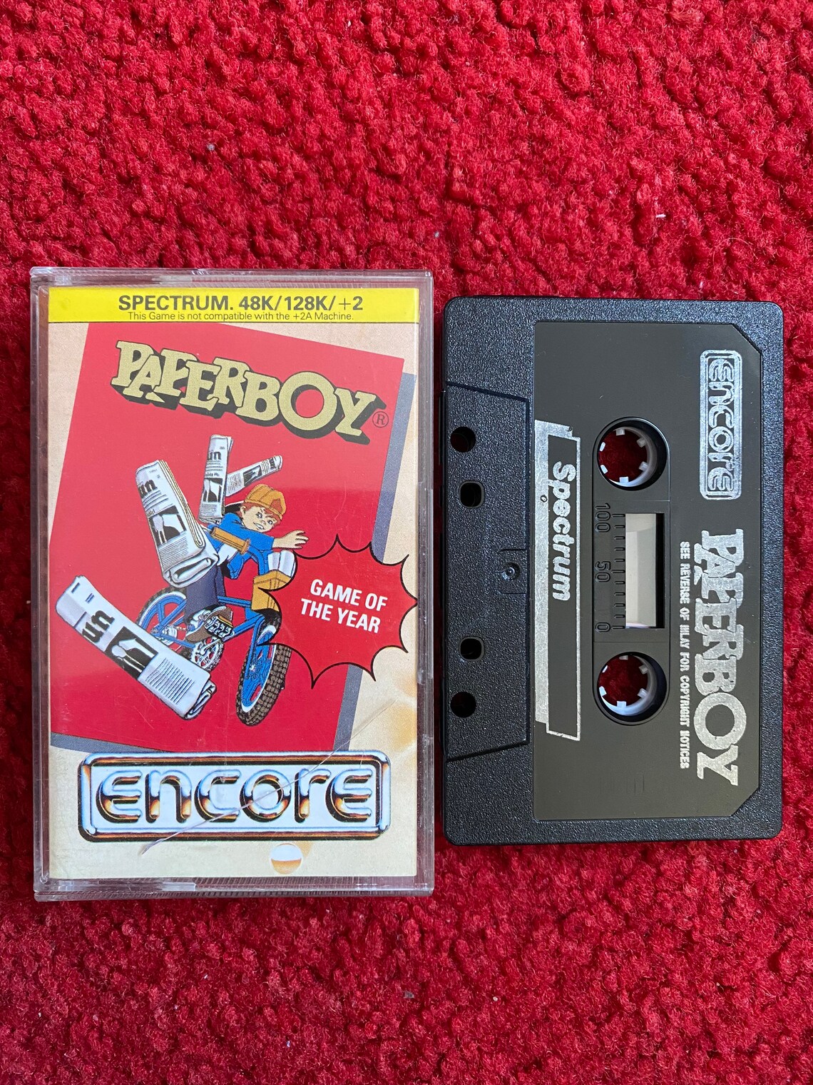 Paperboy Spectrum Video Game Cassette encore / Video Game Gifts ...