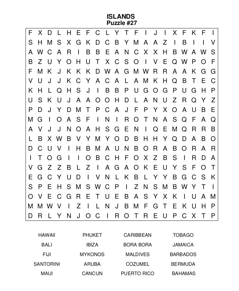 Word Search Puzzle Printable Worksheets - Word Search Maker