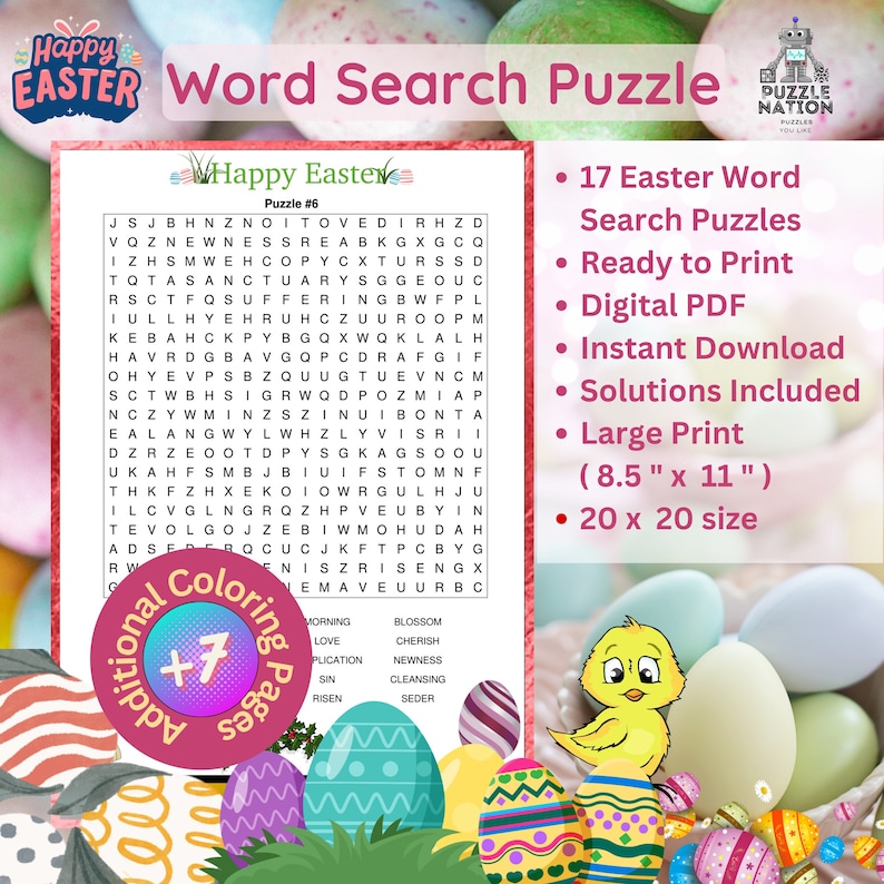 Easter Word Search Puzzle Printable Easter Coloring Pages Printable ...