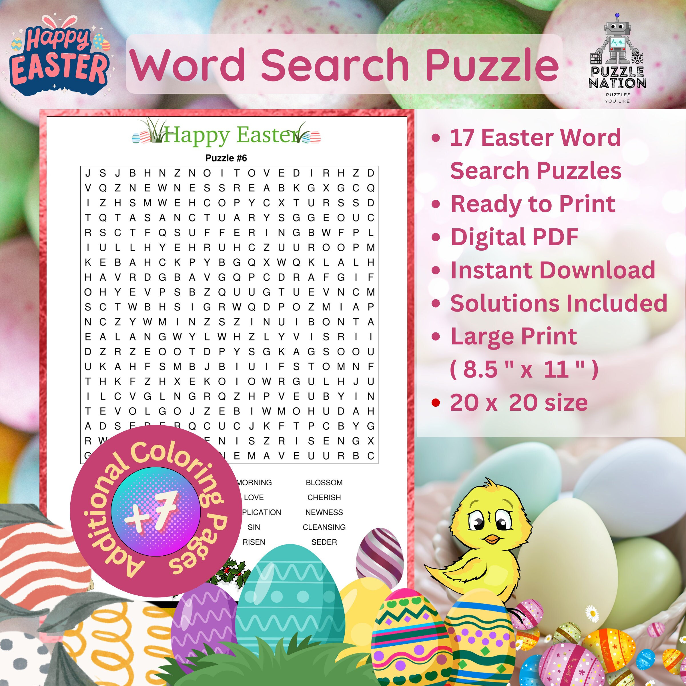 Hard Easter Word Search Hard Easter Word Search Printable