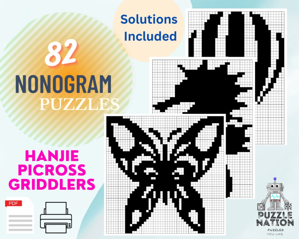 Nonogram Puzzle Printable Nonogram Puzzle Pic a Pix Game Paint by ...